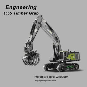 Diecast Construction Vehicle Set – Bulldozer, Truck, Excavator, Crane ...