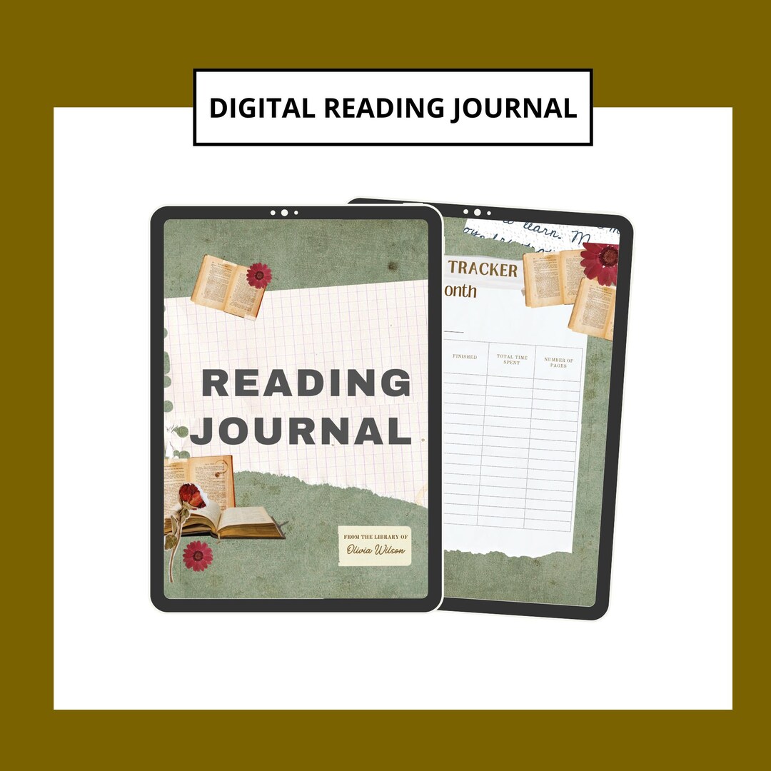 Digital Reading Journal | Printable Book Review & Reading Log | Reading ...