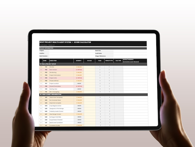 Revit | Système d'audit de santé - Etsy France