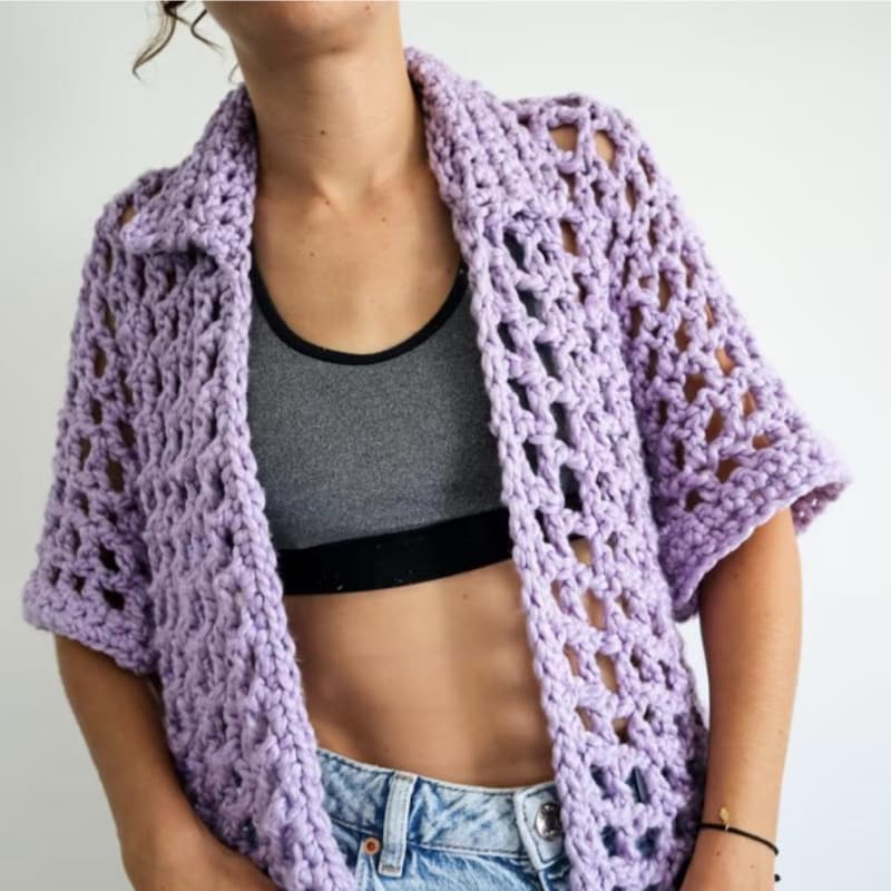 Crochet Mesh Jacket - Etsy