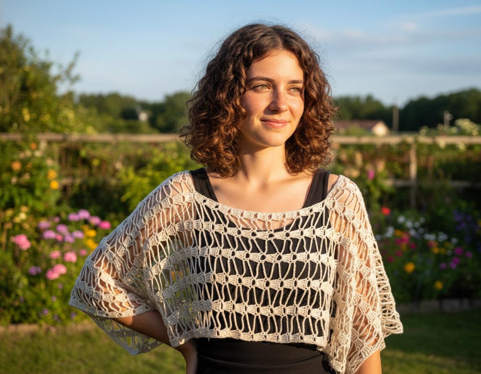 Boho Crochet Lace Shrug Pattern PDF – Open Knit Capelet, DIY Elegant ...
