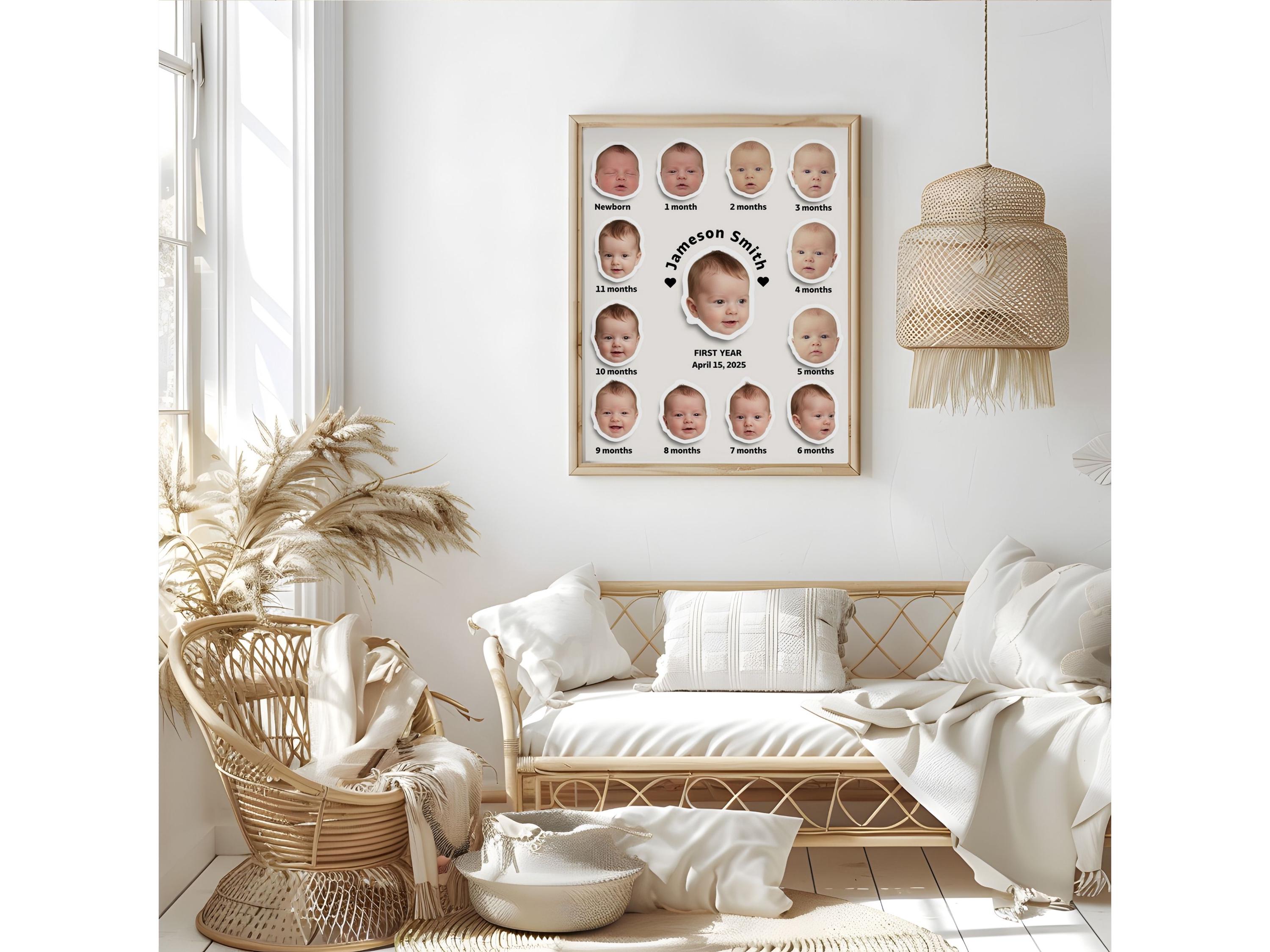 3d Baby Monthly Milestone Photo Baby First Year Keepsake Gift Custom ...