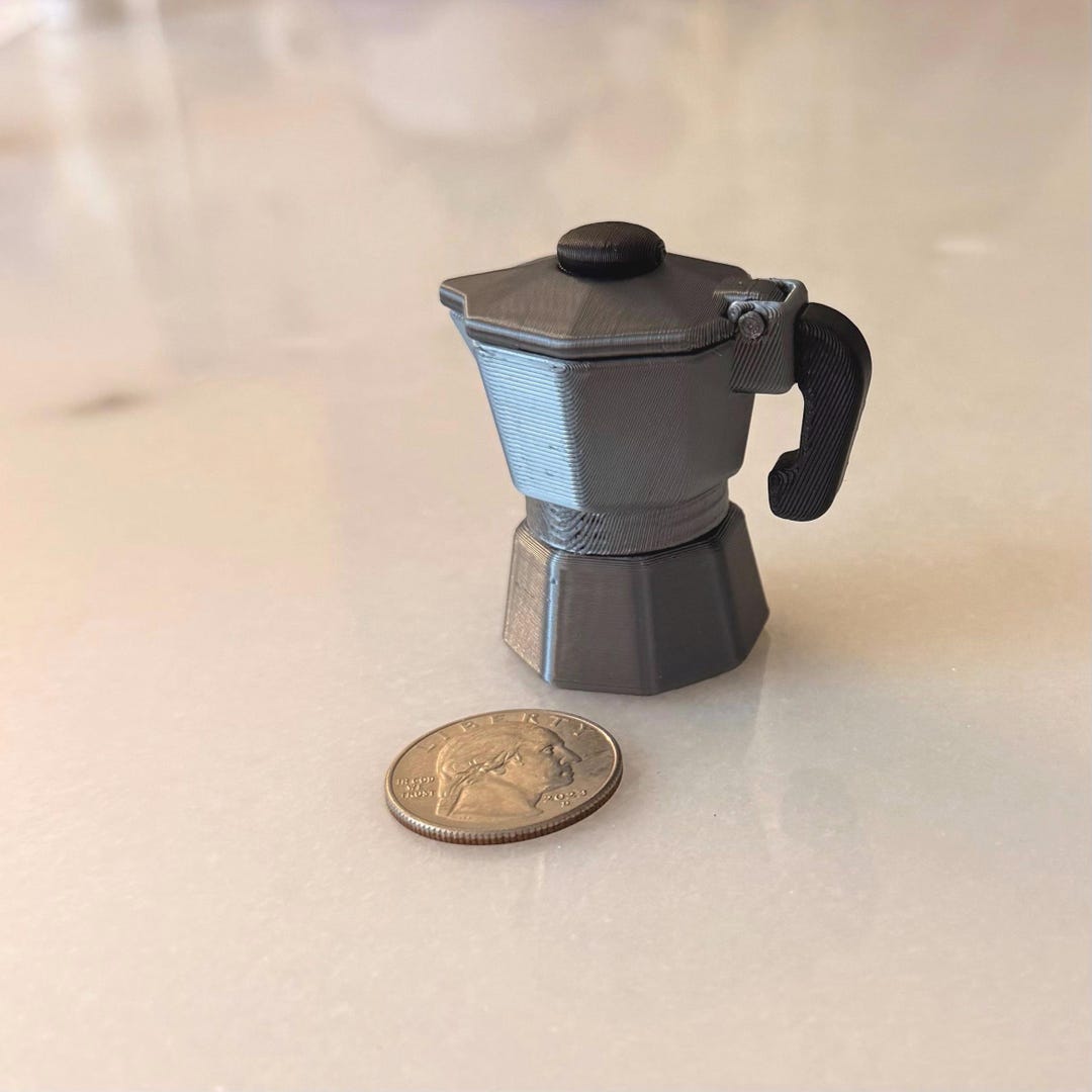 Mini Cafetera Fidget Toy – 3D Printed Coffee Desk Toy, Interactive Mini ...