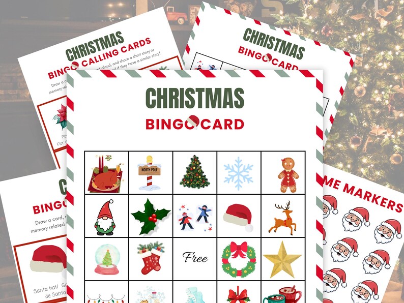 Christmas Bingo Game Printable | 24 Unique Cards + Spanish Calling ...