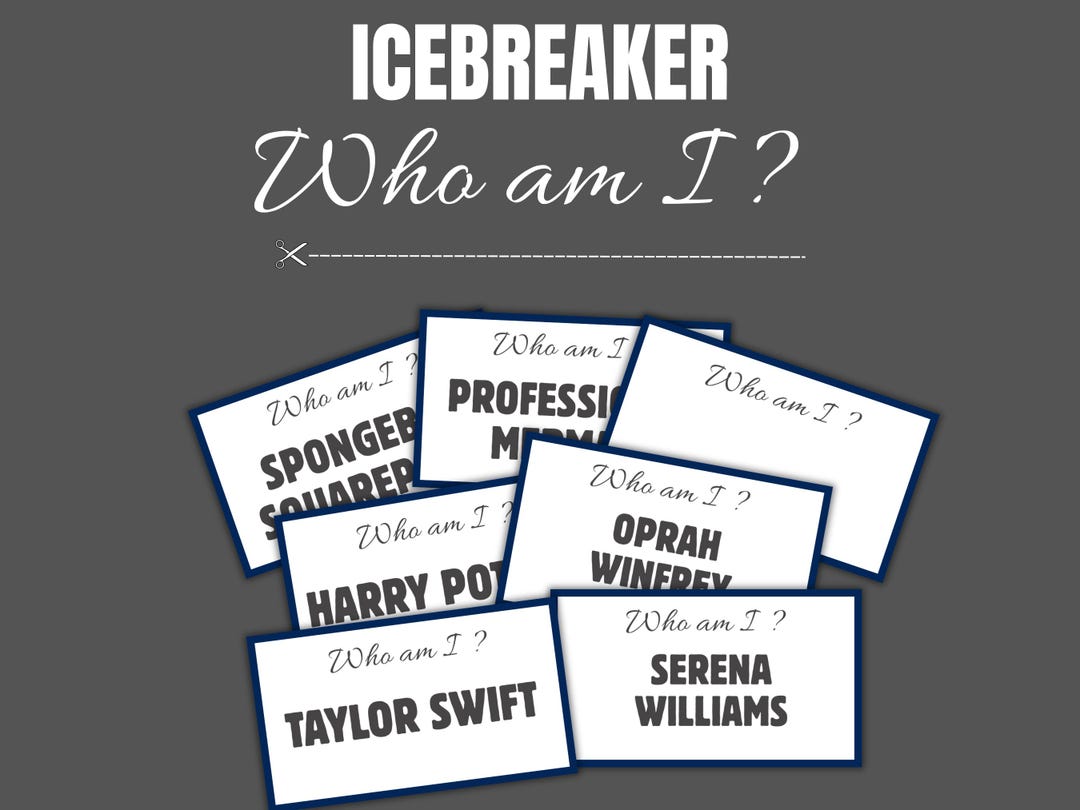 Who Am I - Guess Who Forehead Game Printable | 152 Cards + Blanks ...