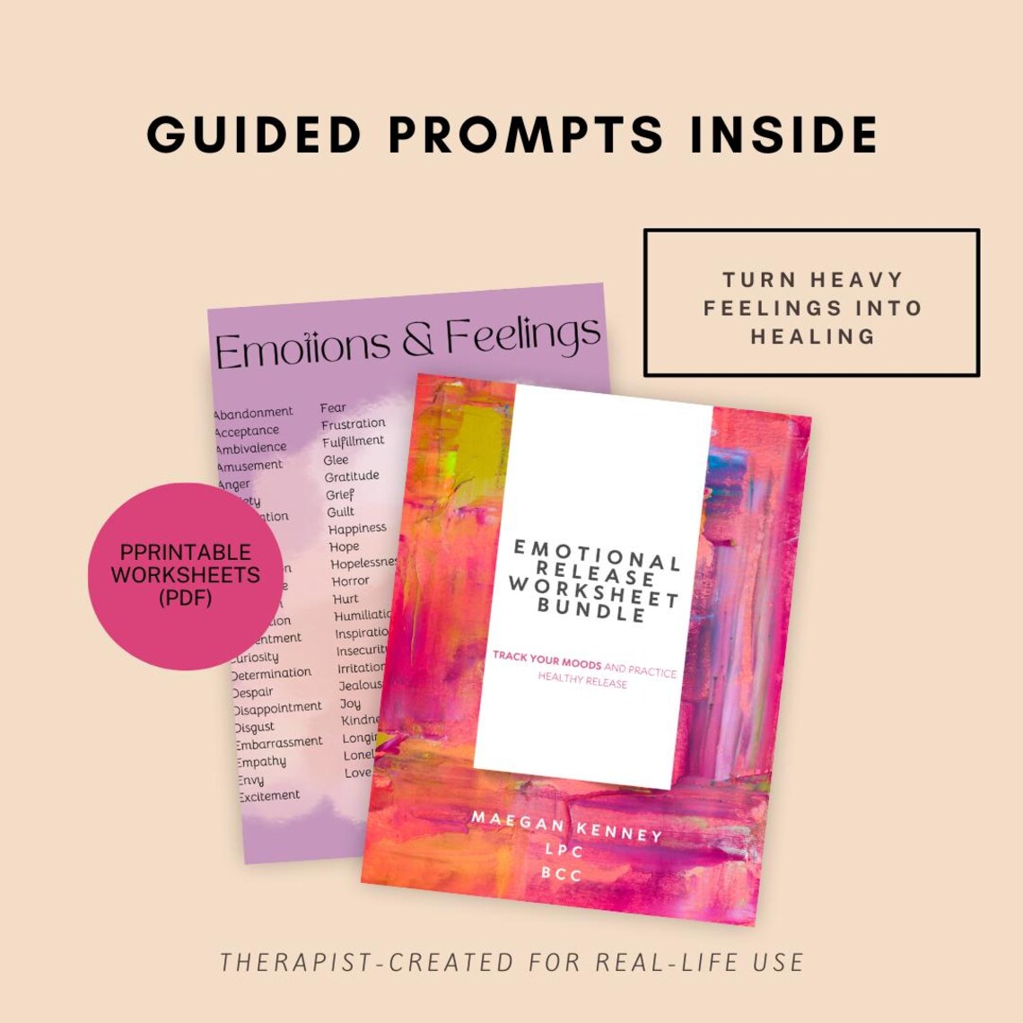 Emotional Release Worksheet Bundle | Printable Worksheets, Mood Tracker ...