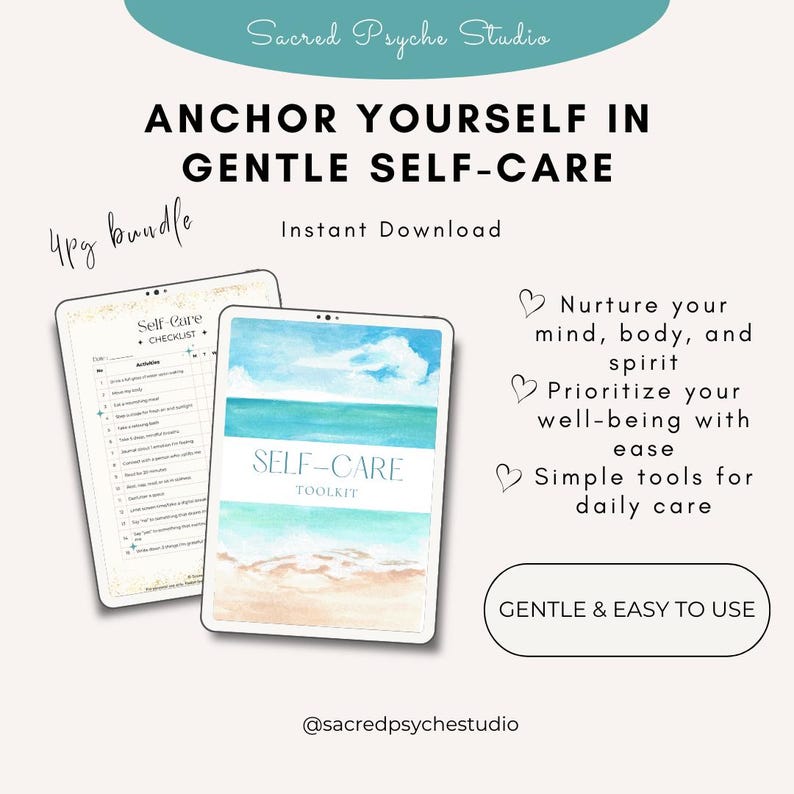 Self-care Worksheet Bundle Toolkit: Printable Worksheets & Checklist ...