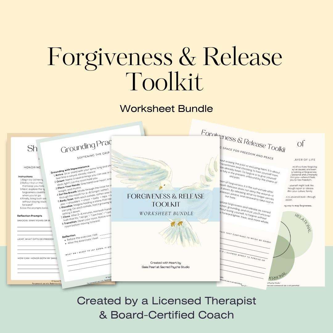 Forgiveness & Release Worksheets | 7-page Healing and Letting Go ...