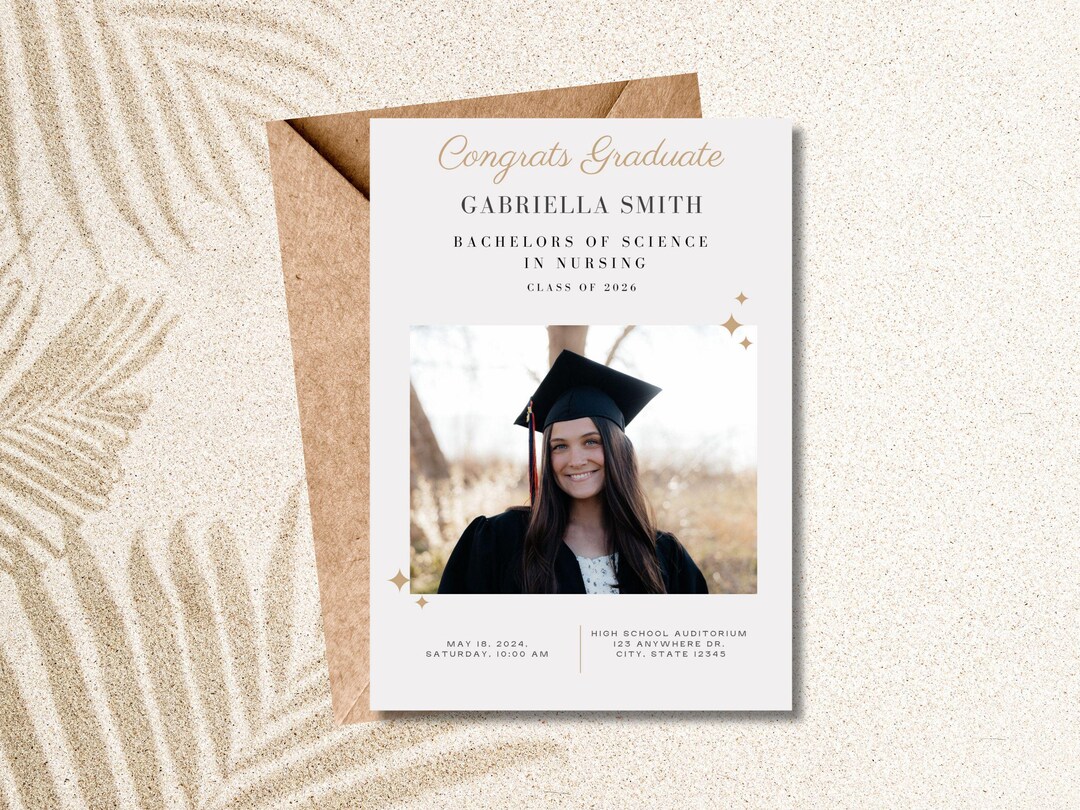 Nursing School Graduation Party Invitation Template | Nursing School ...