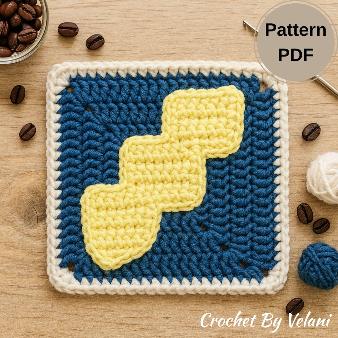 Lightning Bolt Granny Square Crochet Pattern – DIY Applique (PDF ...