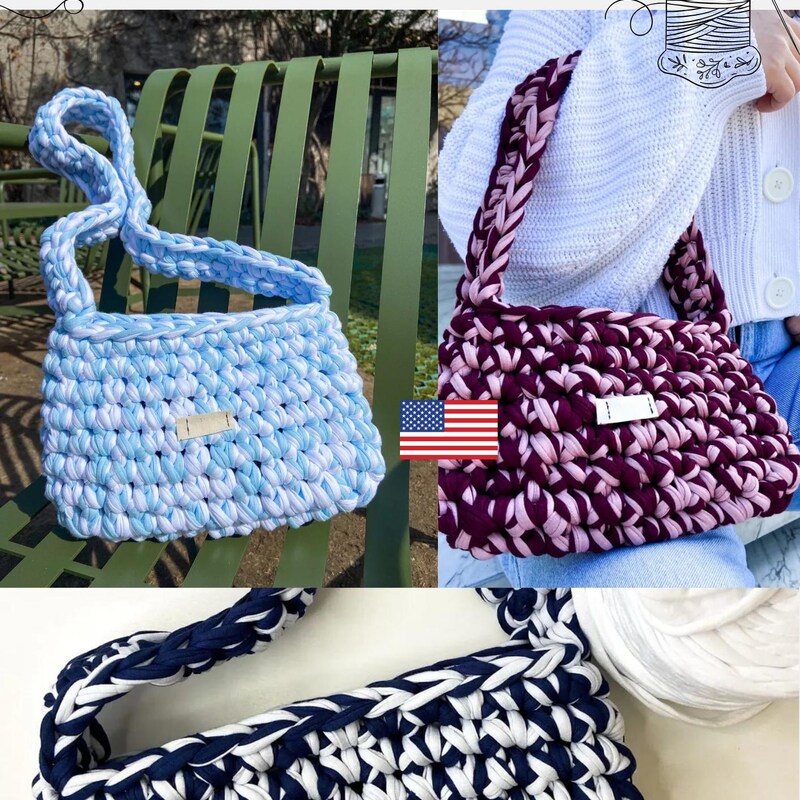 Boho Knitted Bag - Etsy