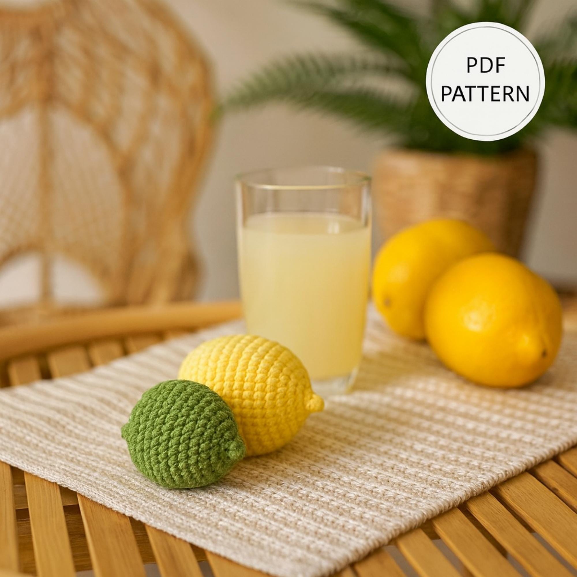 Amigurumi Lemon Crochet Pattern PDF, Citrus Fruit Toy, Kitchen Decor ...
