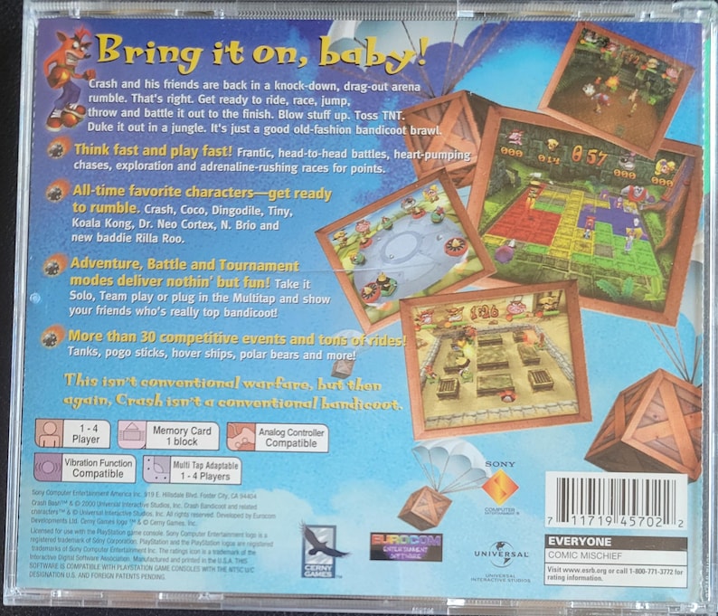 Crash Bash Greatest Hits – Sony Playstation 1 PS1 (1995) – Complete in ...