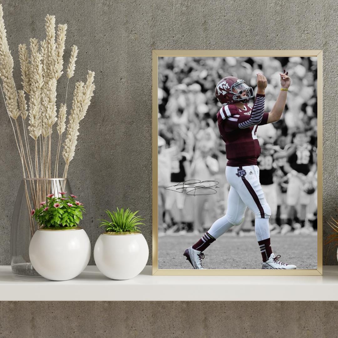 Johnny Manziel Wall Art | NFL Quarterback Poster | College & Pro ...