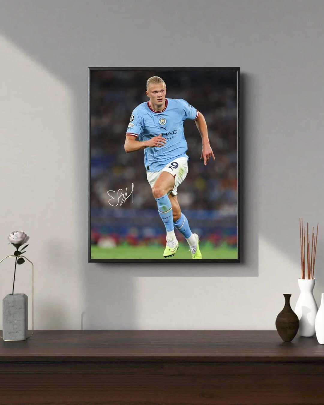 Erling Haaland Signed Poster | Football Wall Art Print | Soccer Star ...