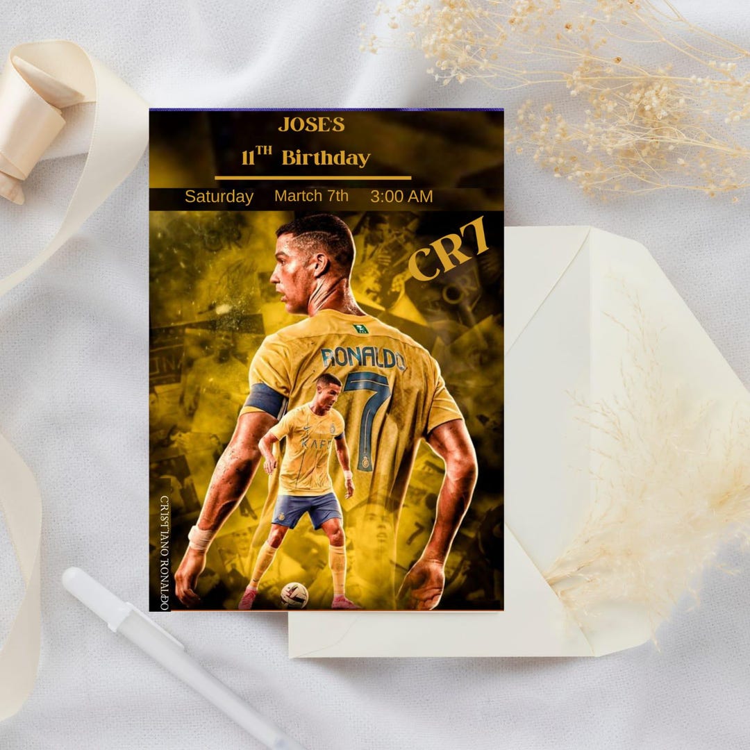 Cristiano Ronaldo Birthday Card | CR7 Football Greeting | Soccer Fan ...