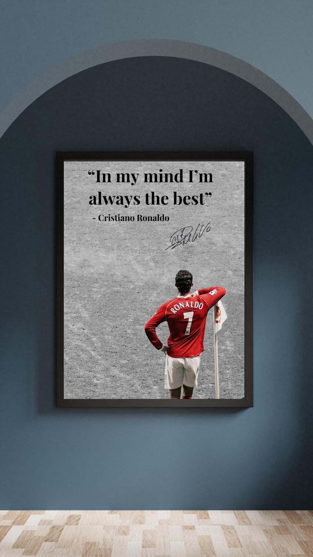 Cristiano Ronaldo Motivational Poster With Signature | Football Wall ...