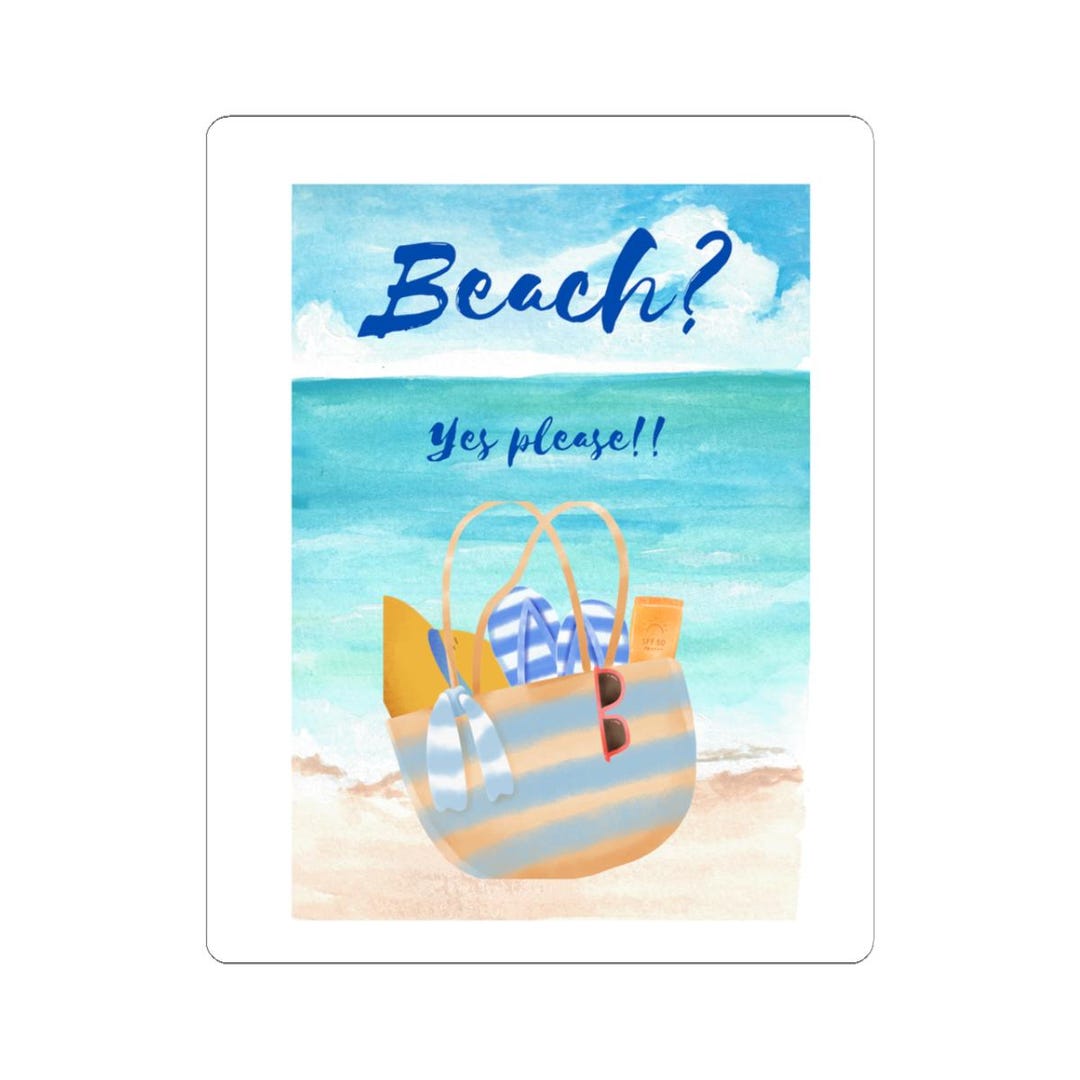 Beach Day Sticker, Ocean Adventure, Laptop Decor - Etsy