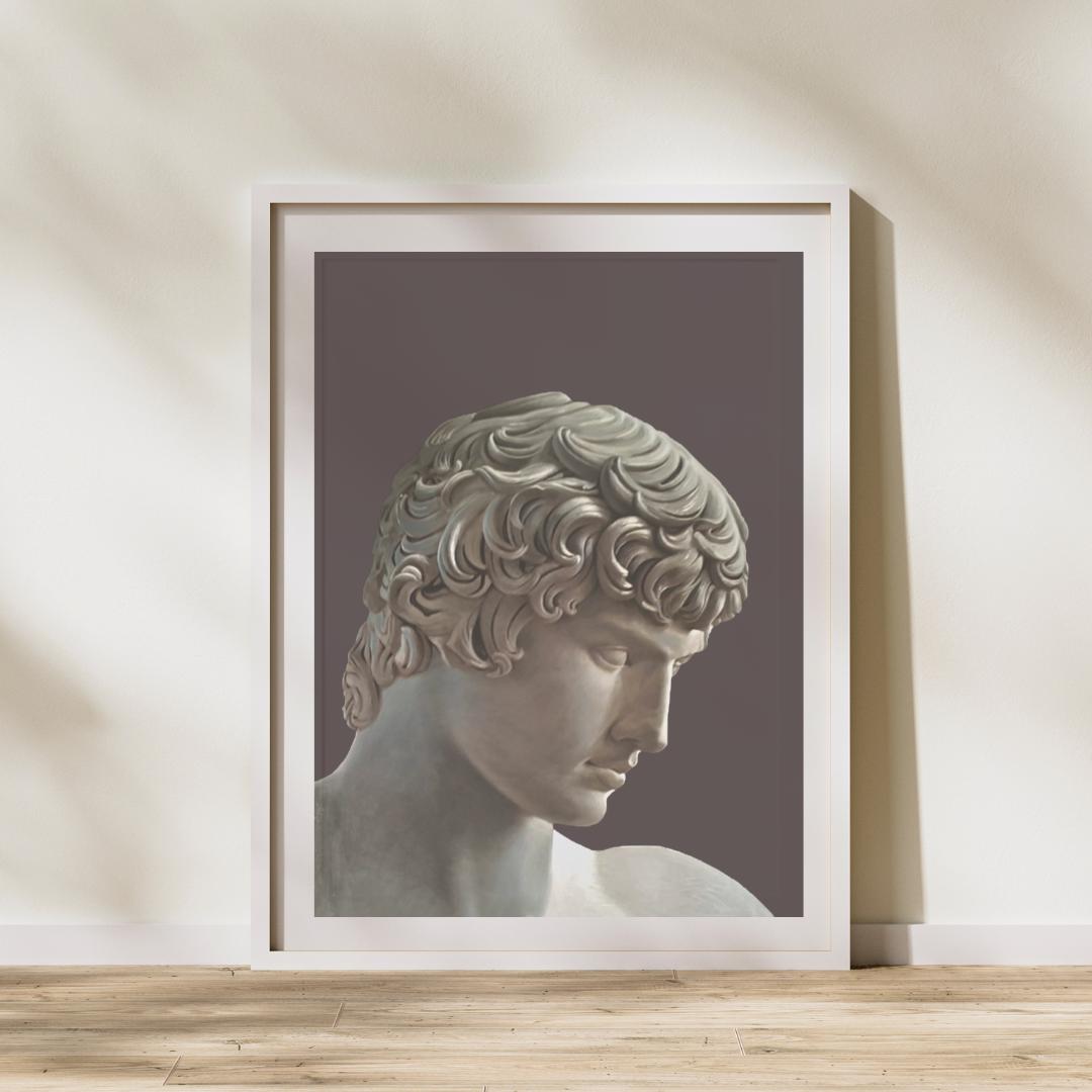 Antinous Statue | Printable Wall Art | Digital Download | Stoic Quote ...