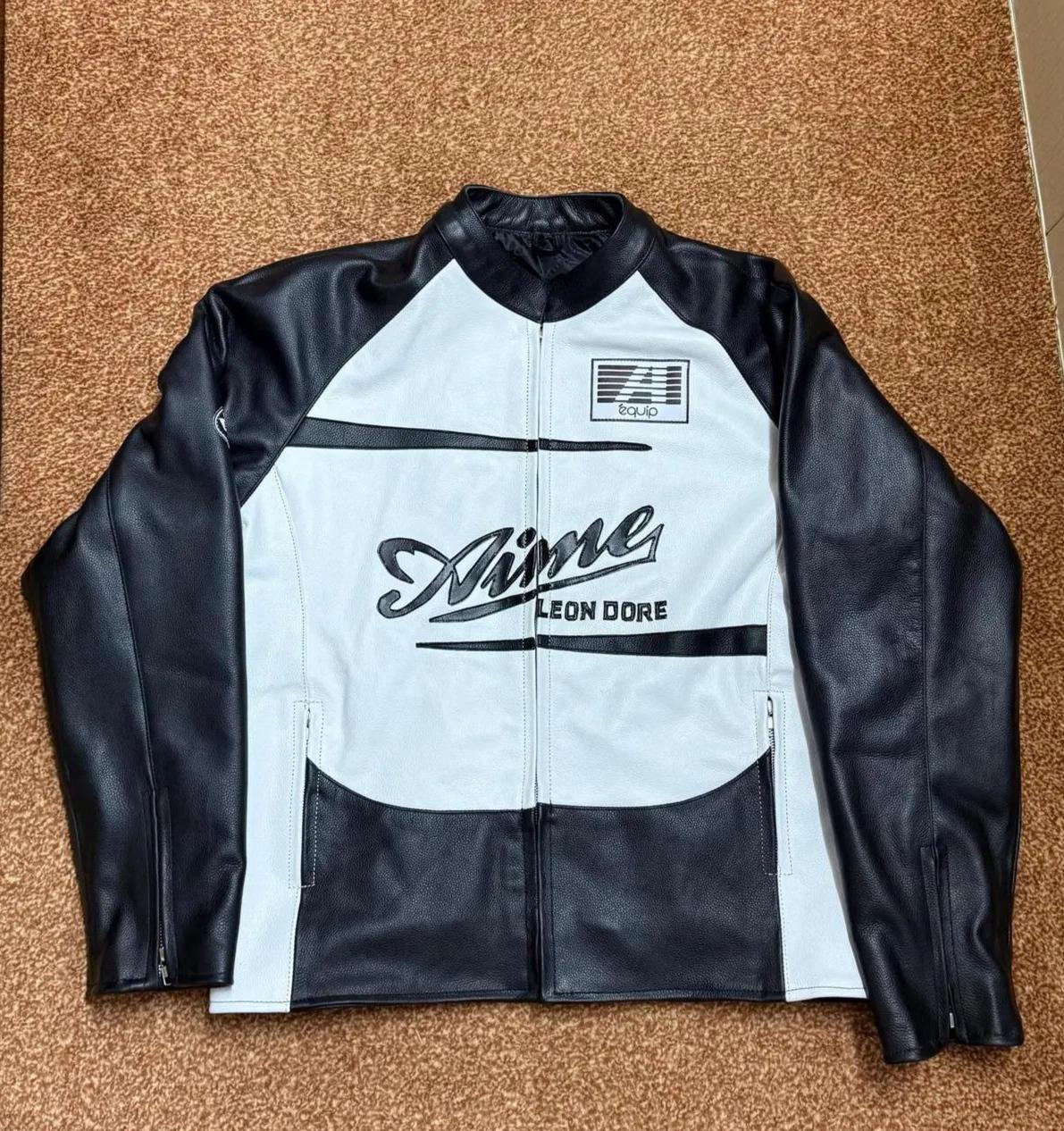 New Vintage Style Aimé Leon Dore Leather Biker Jacket for Riders Made ...