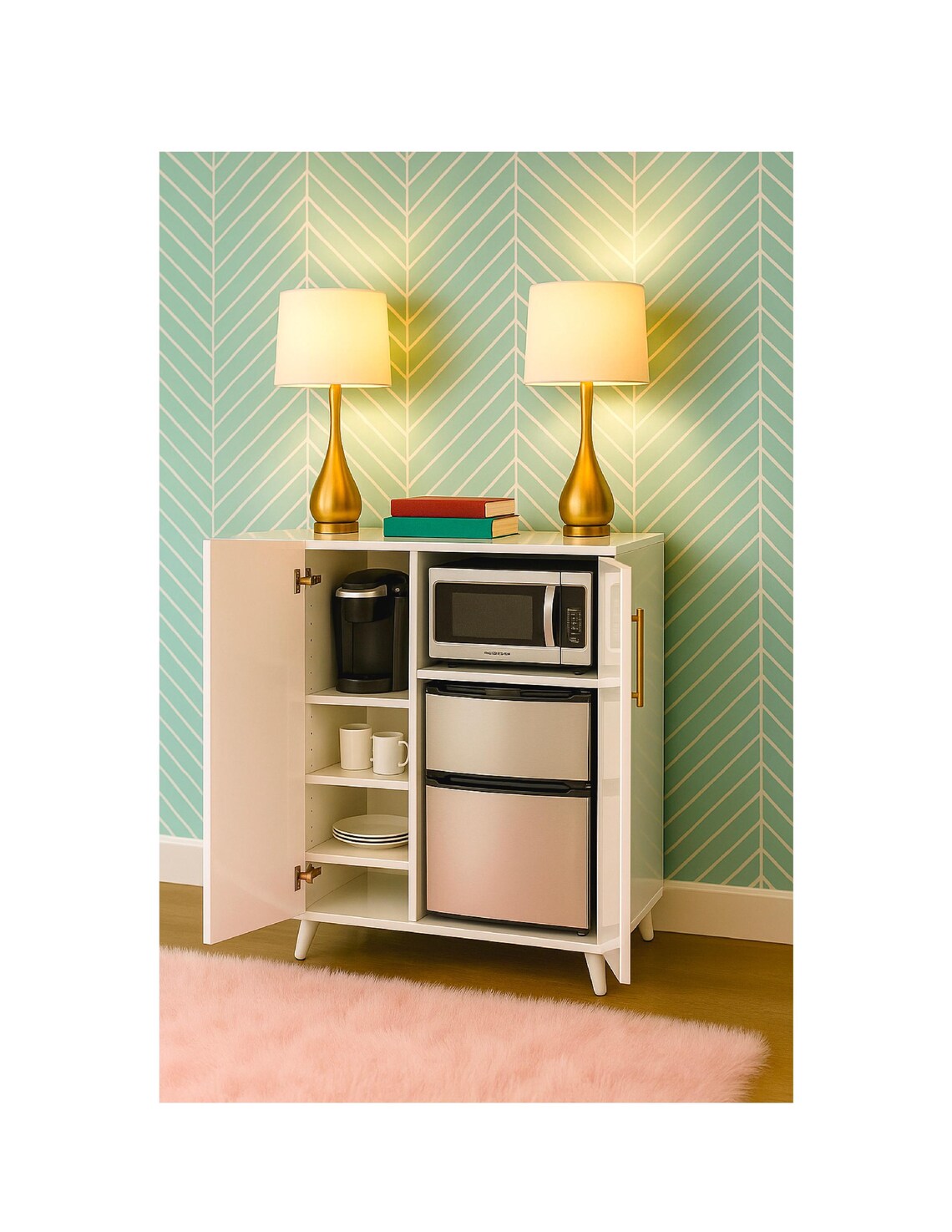 Dorm Room Mini-fridge | Microwave Console - Etsy