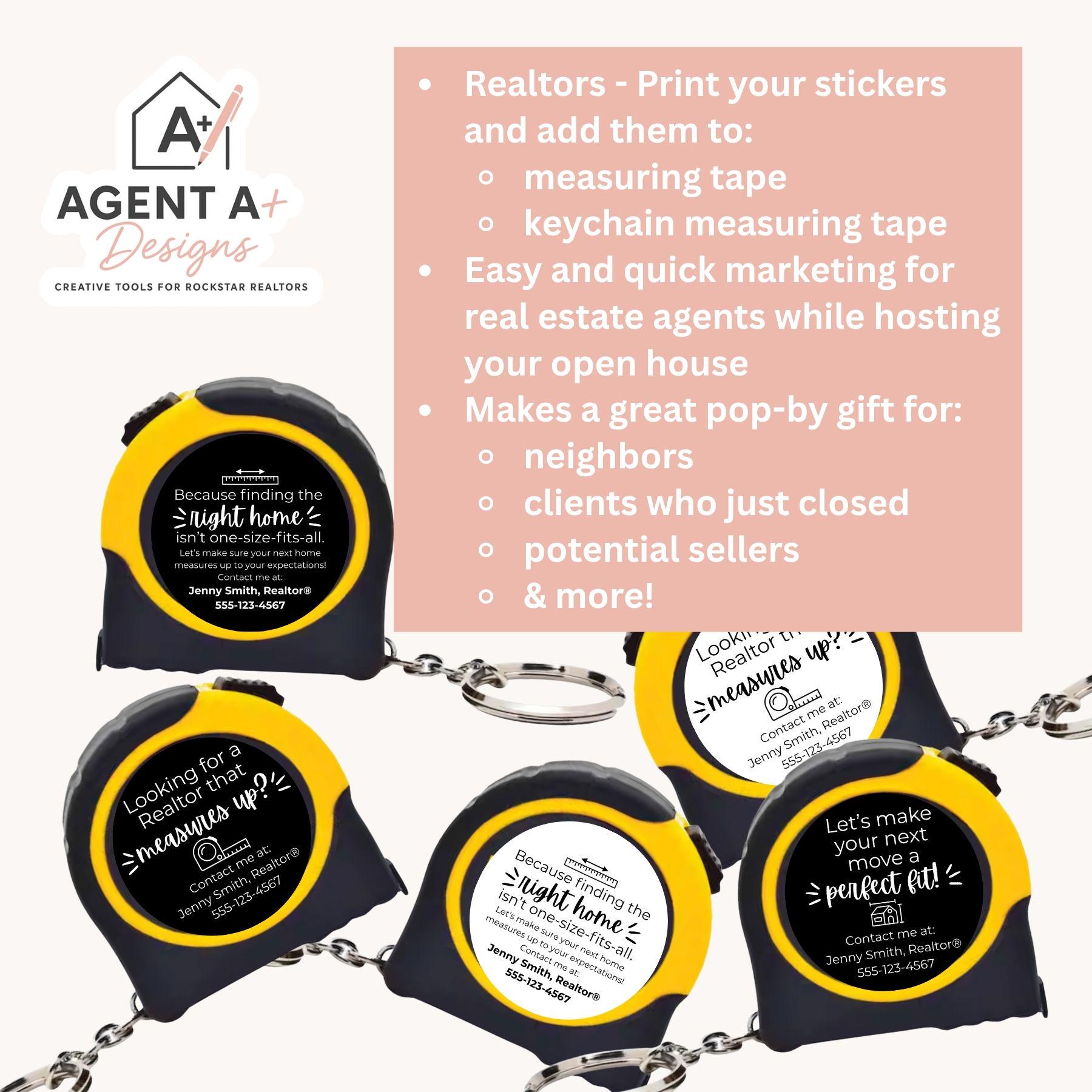 Measuring Tape Circle Stickers - Canva Template (digital Download) - Etsy