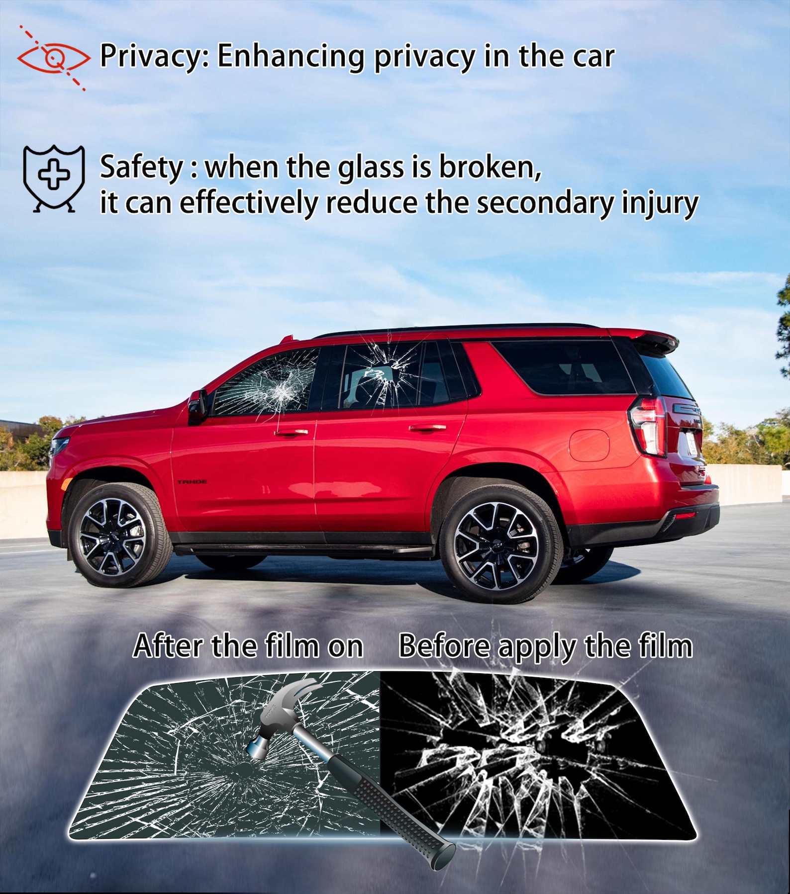 Precut Window Film for Ford Expedition 2007-2017 UV-IR Blocking Two Ply ...