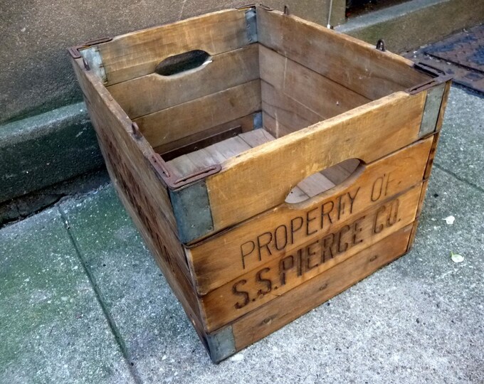 Antique Collapsible Wooden Crate - Etsy