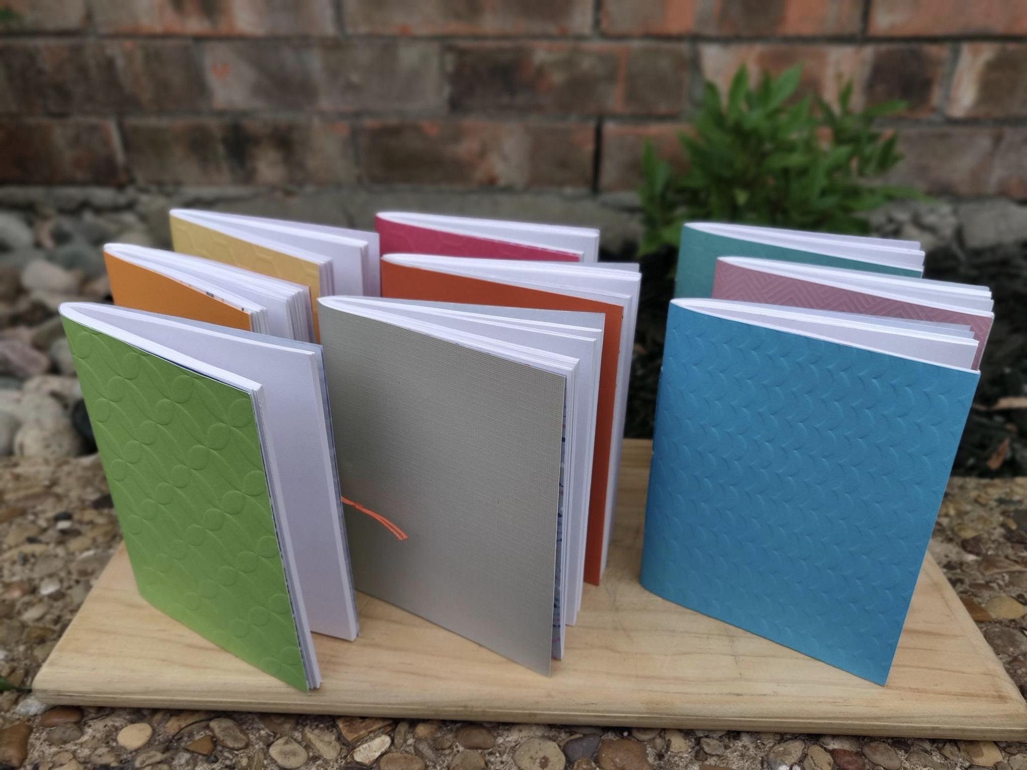 Sewn Bound Notebook, Plain Notebook, Handmade Journal, Mini Diary, Bond ...
