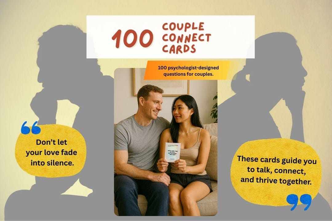Couple Connect Printable & Digital Cards – 100 Deep Talk Questions for ...