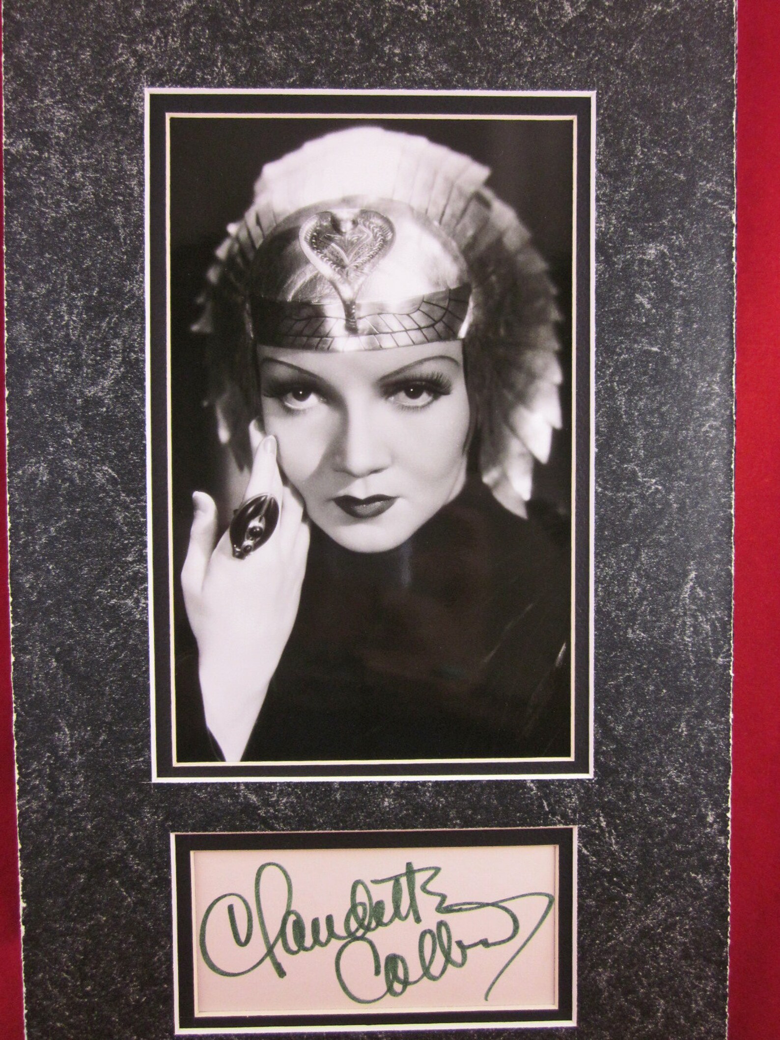 Vintage Claudette Colbert Autograph Showpiece, Cleopatra, Silver Screen ...