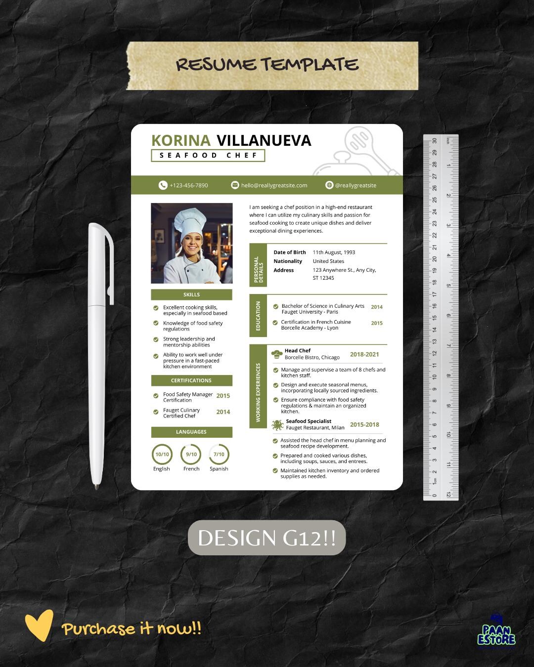 NEUE HOT ARTIKEL !! Eresume Template (Design G12 Premium Design ...