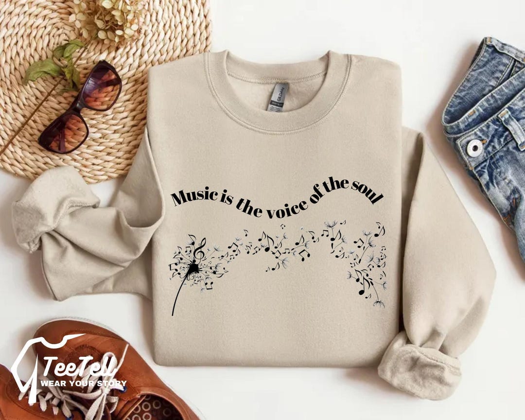 Music is the Voice of the Soul Hoodie Musician Gift Band Concert Shirt ...