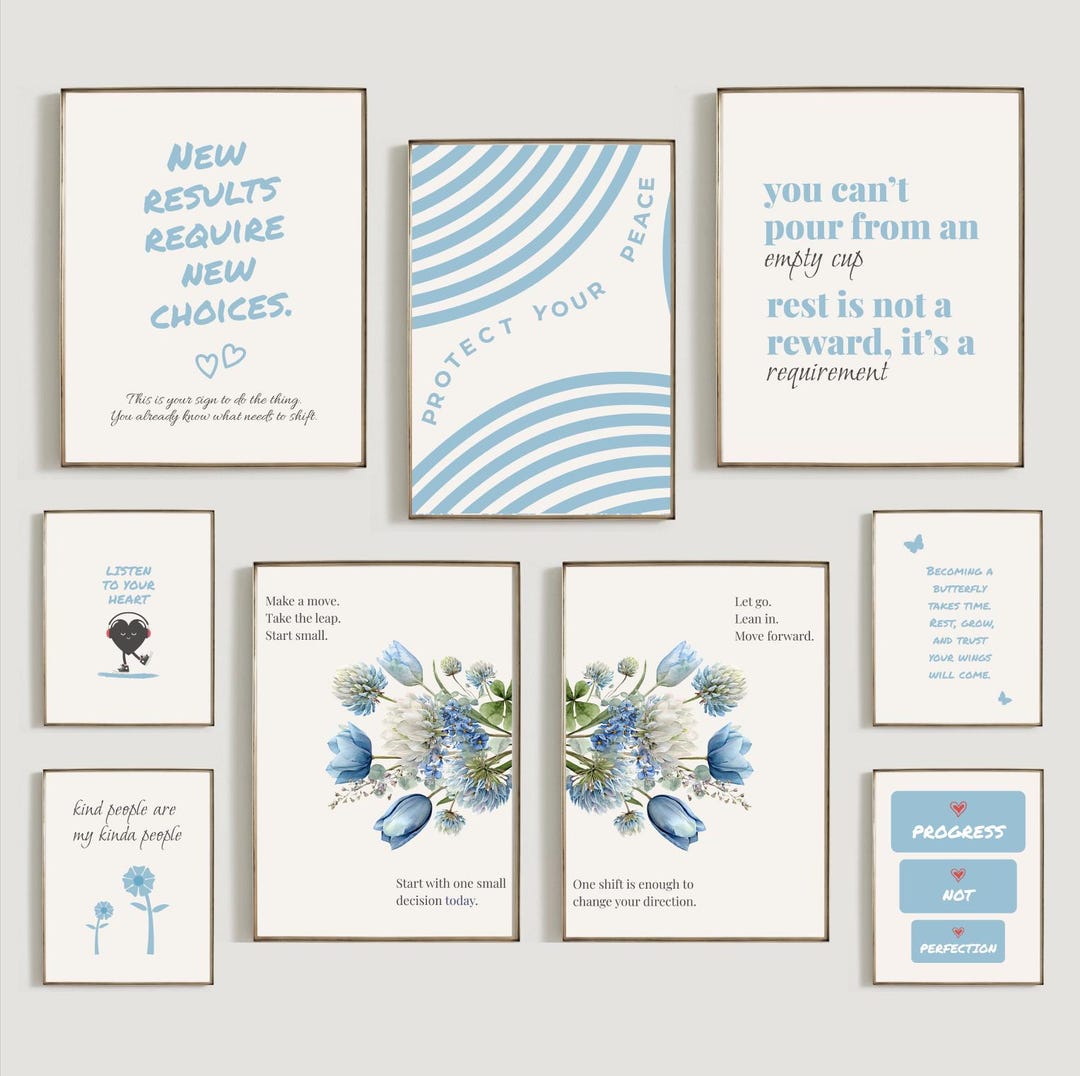 Trendy Girl Prints Set - Motivational Dorm Decor (digital Download) - Etsy
