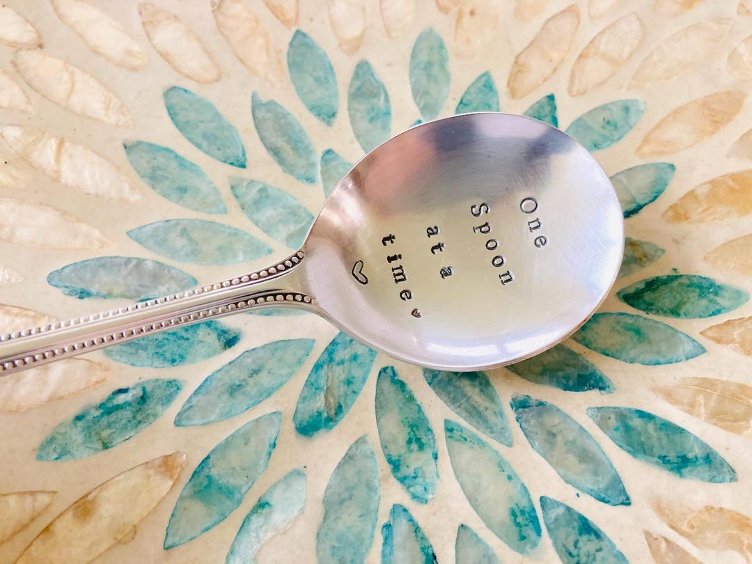 Vintage Stamped Spoon - One Spoon at a Time, Hand Stamped, Ready to ...