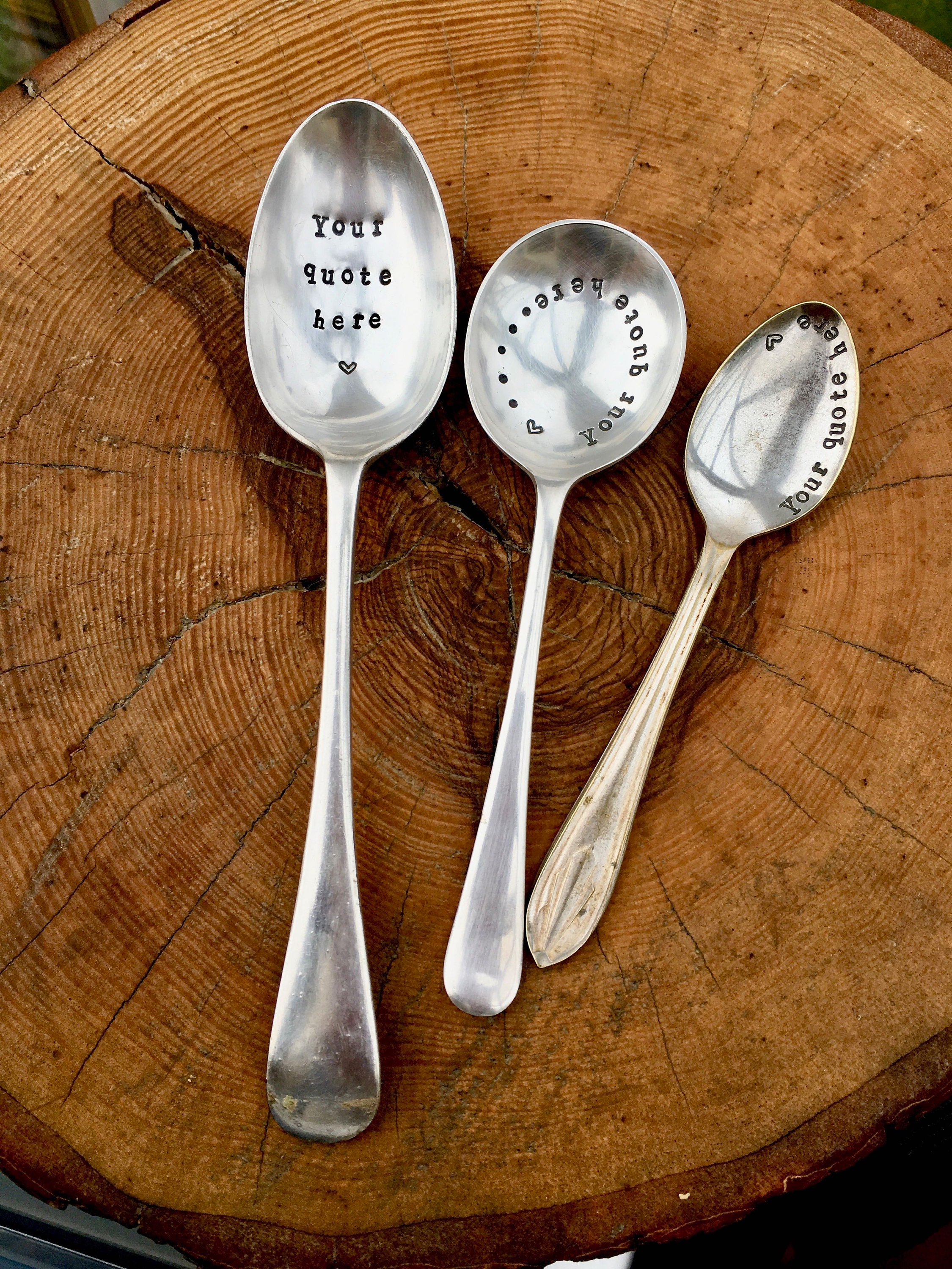 Design Your Own Hand Stamped Vintage Spoon Custom Spoon - Etsy UK