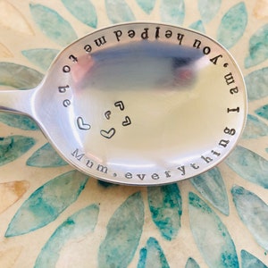 Vintage Stamped Spoon - Mum, Everything..., Hand Stamped, Ready to Ship ...