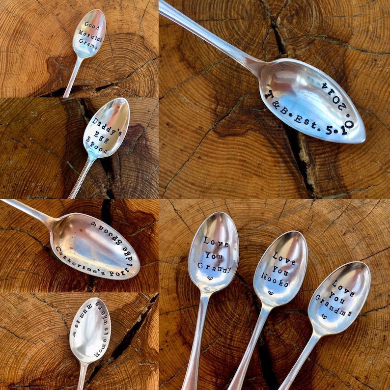 Design Your Own Hand Stamped Vintage Spoon Custom Spoon - Etsy UK