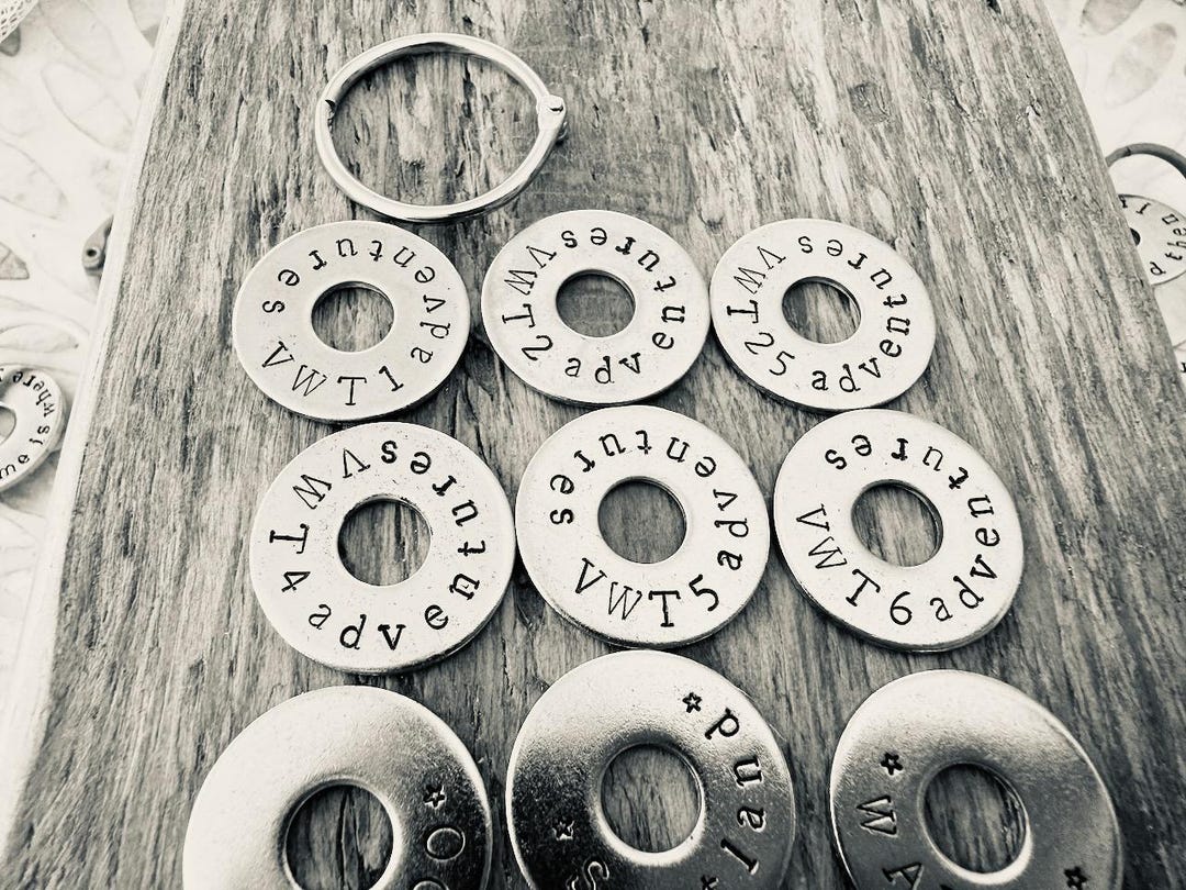 VW Adventure Travel Tokens - Hand Stamped, Campervan, Choose Van Type ...