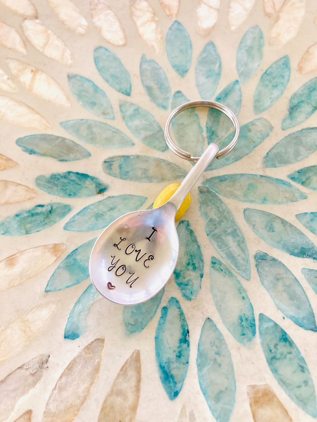 Vintage Spoon Keyring - I LOVE YOU, Valentines Day, Anniversary ...