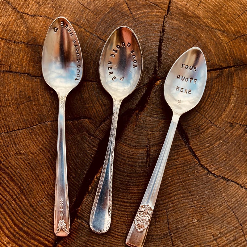 Silver Wrapped Tiny Spoon - Etsy