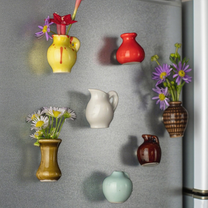 Mini Flower Vases Magnet - Etsy