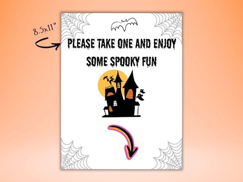Halloween Candy Sign, Printable Halloween Candy Sign, Printable Candy ...