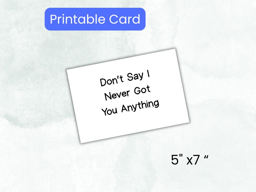 Pintable Card, Funny Instant Download Card, Printable Birthday Card - Etsy