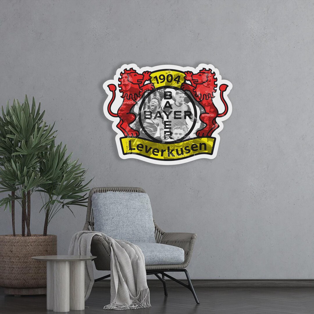 Bayer Leverkusen - Palyers Wall Sign, Decor, Fan Gift, LED Lights, Logo ...