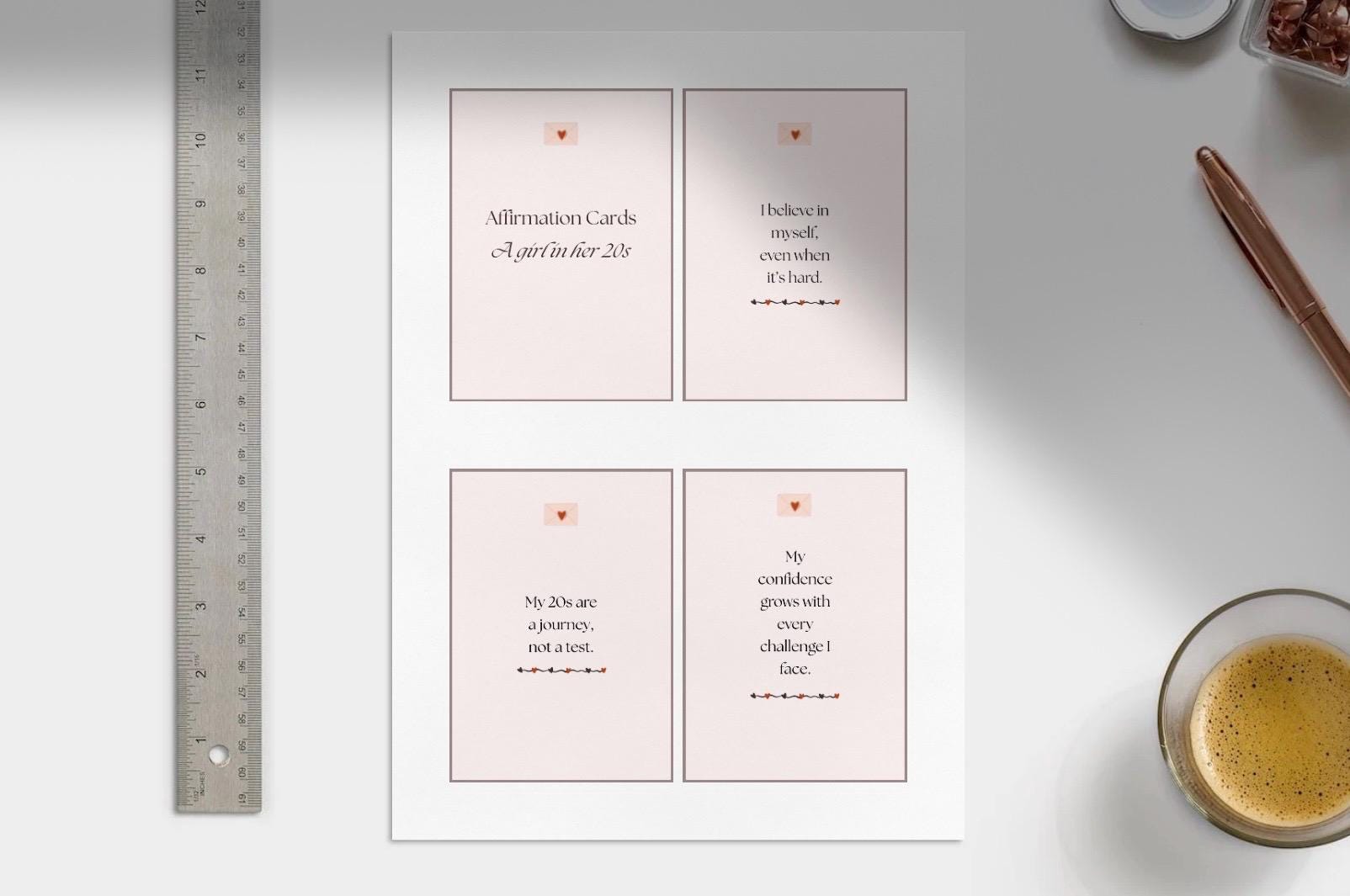 Empowering Affirmation Cards for Women in Their 20s, Digital Download ...