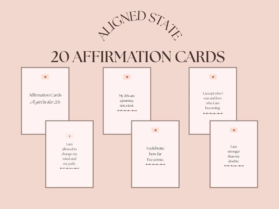 Empowering Affirmation Cards for Women in Their 20s, Digital Download ...
