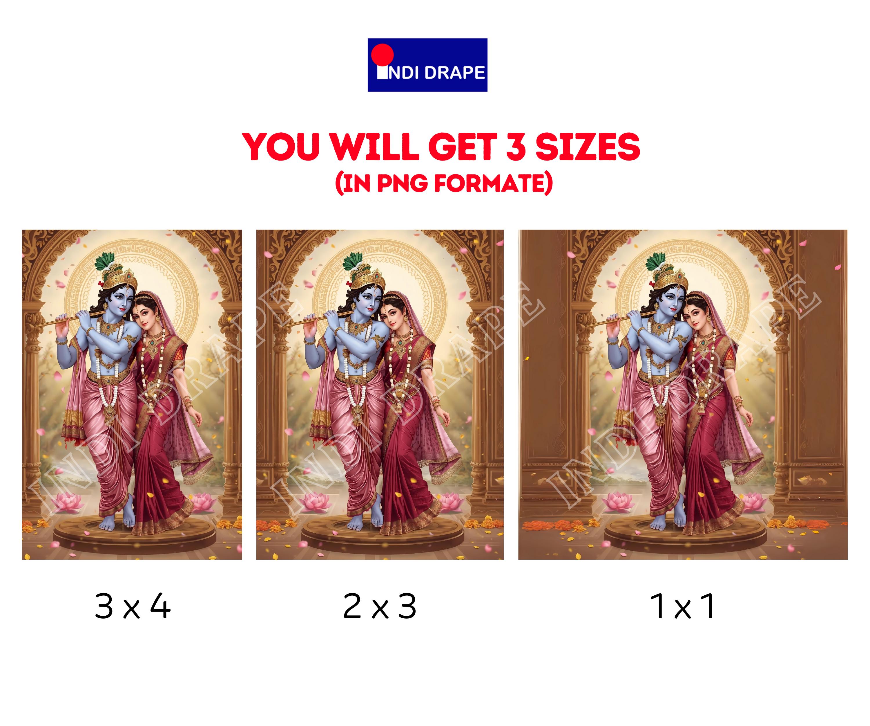 Radha Krishna Wall Art Printable | Hindu Devotional Poster | Spiritual ...