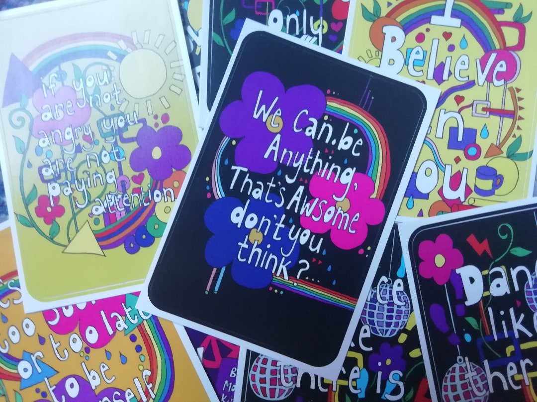 We Can Be Anything - Quote Illustrated Sticker - Etsy