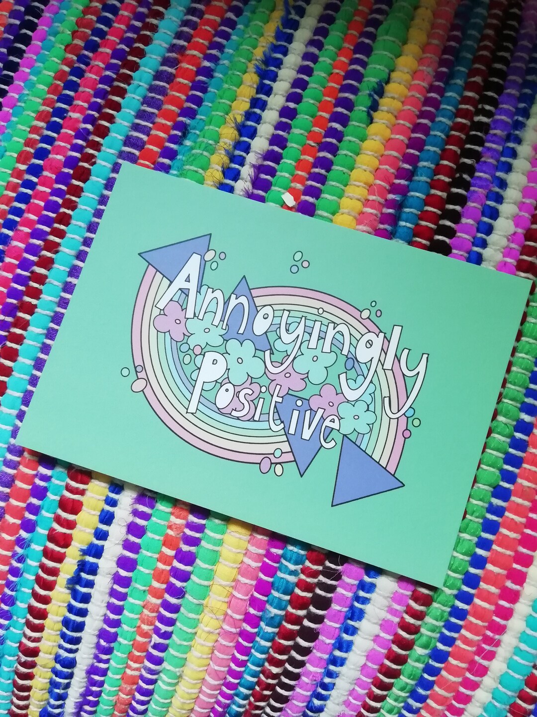 Annoyingly Positive , Digitally Coloured Ink Drawing, Postcard Sized ...